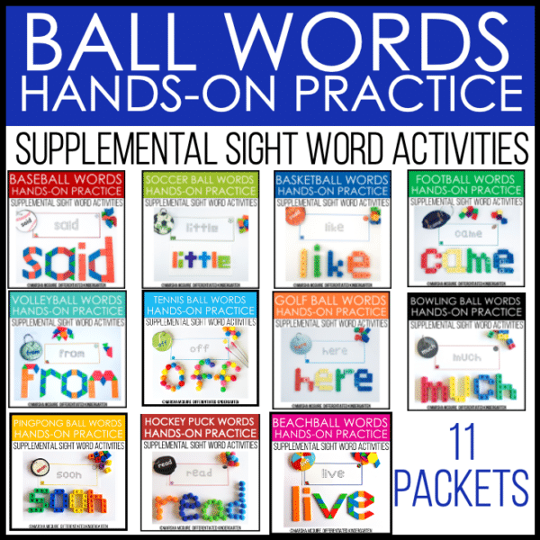 The Editable, Incredible Sight Word Mastery System-Ball Words (and a ...