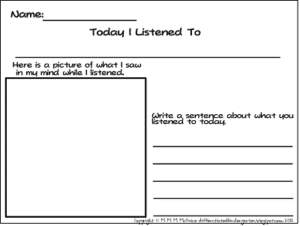 listening-response-sheet-2-pic - Differentiated Kindergarten