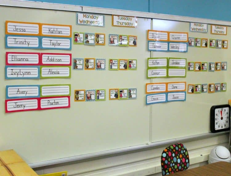 Daily 5 board - Differentiated Kindergarten