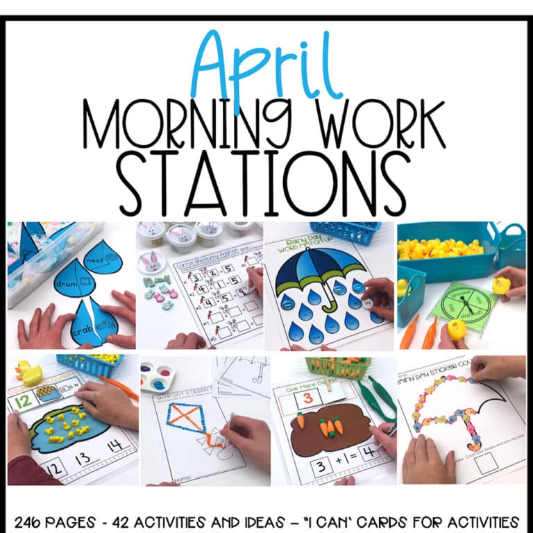 April Morning Work - Differentiated Kindergarten