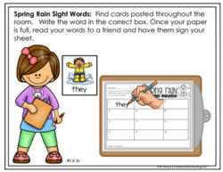 April EDITABLE Sight Word Write the Room Fun - Differentiated and ...