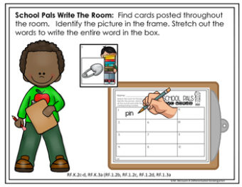 Back To School CVC - Blends - Digraphs Write the Room Fun ...