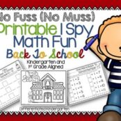 Back To School No-Fuss, No-Muss Math I-Spy: Kindergarten and 1st Grade ...