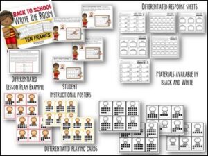 Back To School Write The Room Big Bundle of Math Fun-Differentiated ...