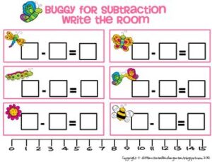 Buggy for Subtraction-A Differentiated Write The Room Activity ...