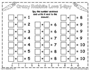 Crazy Rabbits Love I-Spy Addition and Subtraction-Differentiated and ...