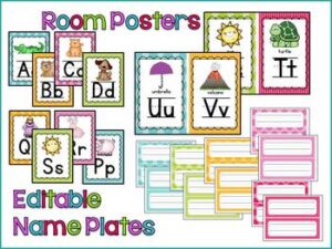 Early Learners' Letter Poster,Editable Name Cards, ABC Book And ABC ...