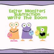 Easter Monsters Subtraction - A Differentiated Write The Room Activity ...