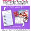 Edit It for February Sight Word Activities-Differentiated (Color and B ...