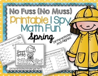 April I Spy Word Work Printables - Differentiated Kindergarten