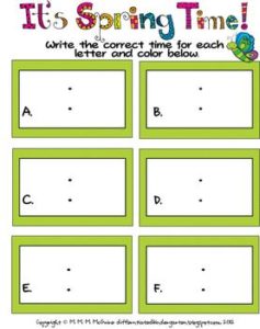 It's Spring Time-A Differentiated Telling Time Write the Room Activity ...