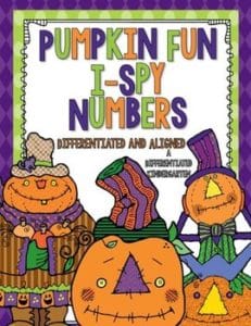 Pumpkin Fun I-Spy Numbers-Differentiated and Aligned - Differentiated ...