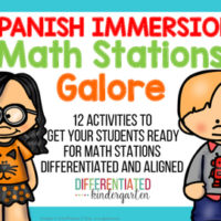 Spanish Immersion Back To School Math Stations - Differentiated ...