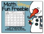 Spinner Math Freebie For January-Differentiated and Aligned - Differentiated Kindergarten