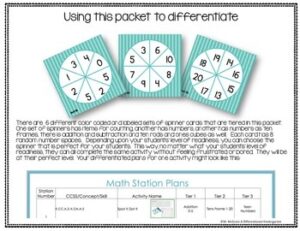 Spinner Math Fun Galore-May Printables Differentiated and Aligned ...