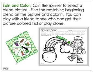 Spinner Word Work for March-Digraph, Blend, CVC and Rhyming Fun ...