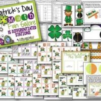 St. Patrick's Day Differentiated Math Stations Galore-15 Stations 199 ...