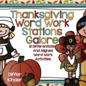 Thanksgiving Word Work Galore-16 Differentiated and Aligned Stations ...