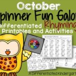 Spinner Bundle - October -Math, Letter/Sounds and Rhyming Fun Galore ...