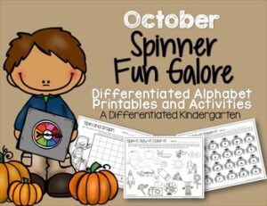 Spinner Bundle - October -Math, Letter/Sounds and Rhyming Fun Galore ...