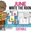 EDITABLE Letters and Sound Write the Room - June - Differentiated ...