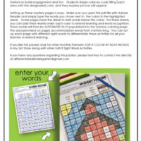 Editable Color by Code Sight Word Mystery Pictures - Back To School ...