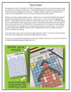Editable Color by Code Sight Word Mystery Pictures - Back To School ...