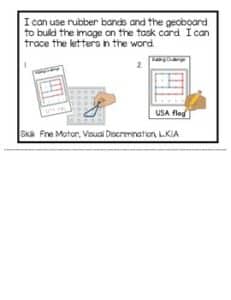 Geoboard Challenge Task Card - Independence Day - Differentiated ...
