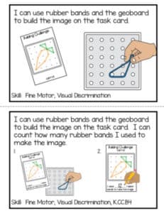 Geoboard Challenge Task Cards- Easter - Differentiated Kindergarten