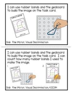 Geoboard Challenge Task Cards - Halloween - Differentiated Kindergarten