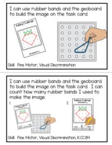 Geoboard Challenge Task Cards - Summer - Differentiated Kindergarten