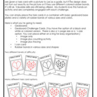 Geoboard Challenge Task Cards - Valentine's Day - Differentiated ...