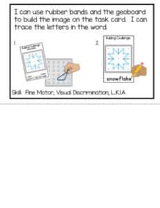 Geoboard Task Card Bundle - Seasons - Differentiated Kindergarten