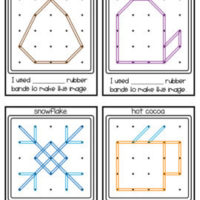 Geoboard Task Card Bundle - Seasons - Differentiated Kindergarten