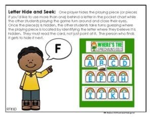 Hide and Seek - March Letter Edition - Differentiated Kindergarten