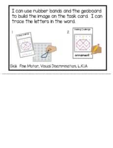 Geoboard Challenge Task Cards - Christmas - Differentiated Kindergarten