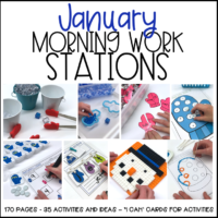 January Morning Work Materials - Differentiated Kindergarten