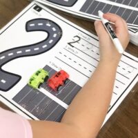 Hands-On, Fine Motor Number Car Mats - Differentiated Kindergarten
