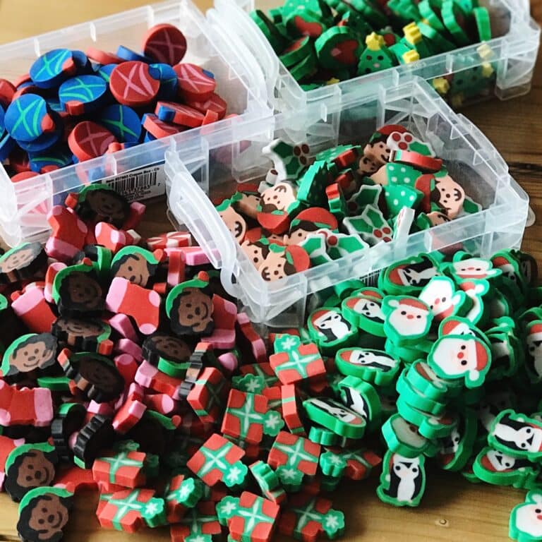 Mini Eraser Math Center Activities - Differentiated Kindergarten