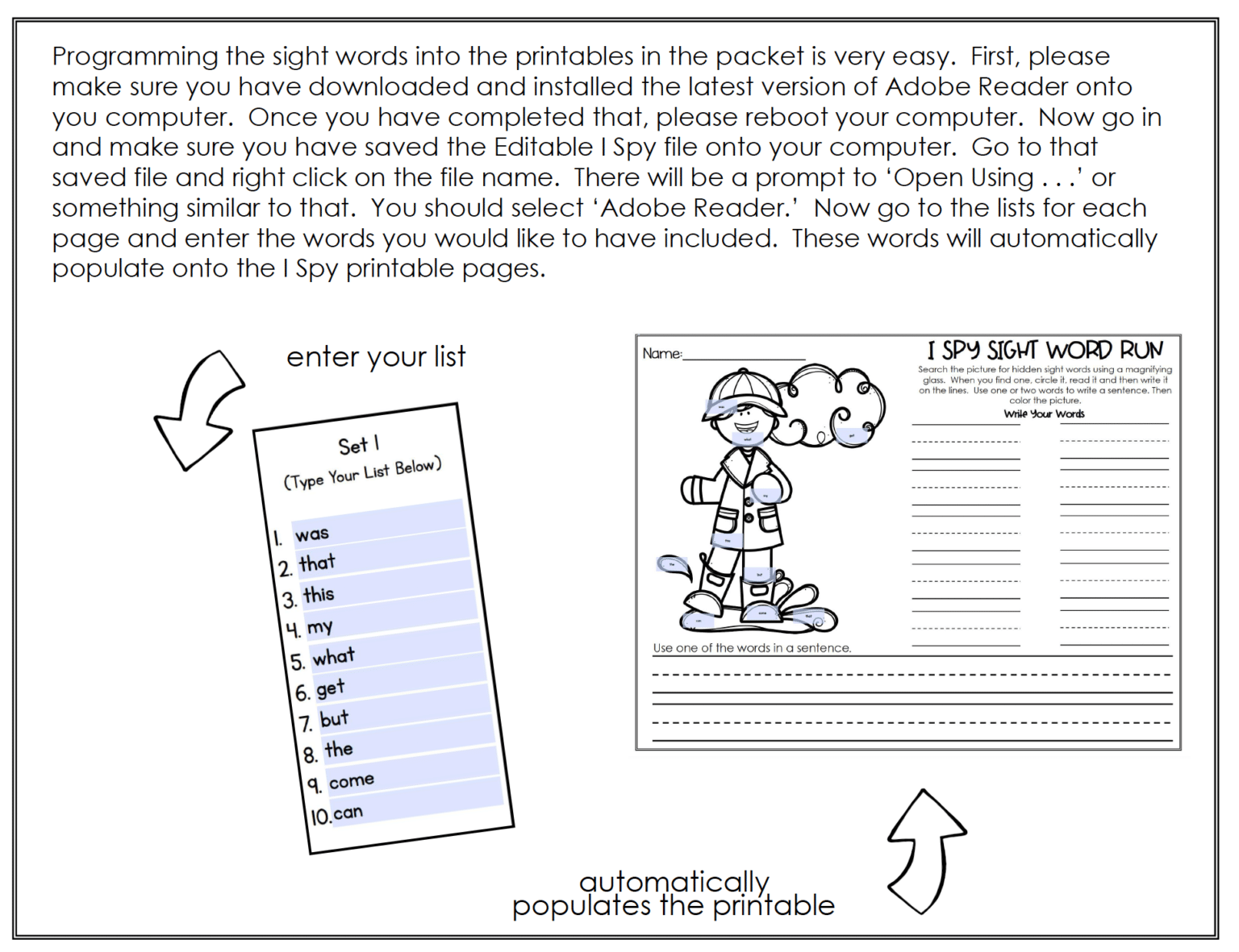 April Editable I Spy Sight Word Pages - Differentiated Kindergarten