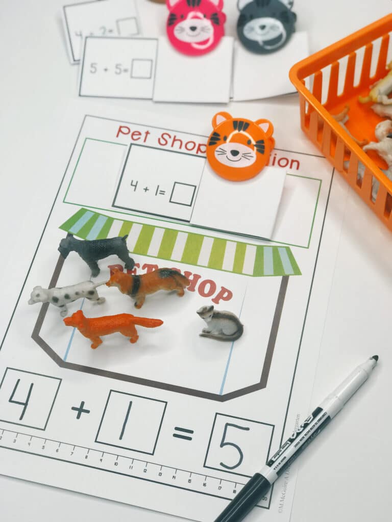 Pet Shop Morning Work Stations - Differentiated Kindergarten