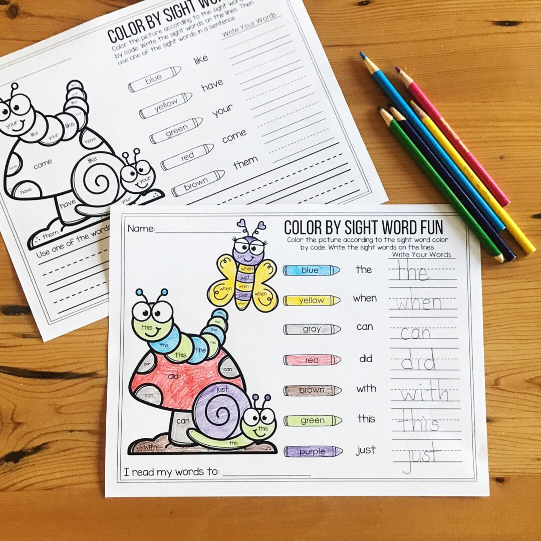 Editable Color By Sight Word Activities-May - Differentiated Kindergarten