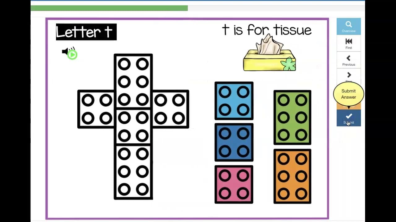 Video Thumbnail: building block letter T - Differentiated Kindergarten